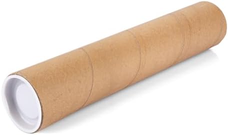 Amazon.com : PEUTIER Kraft Mailing Tube with Caps, 2x12 Inch Cardboard ...