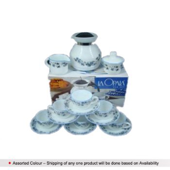 Buy La Opala Opalware Tea Set - 15 Pieces, White Online at Low Prices ...