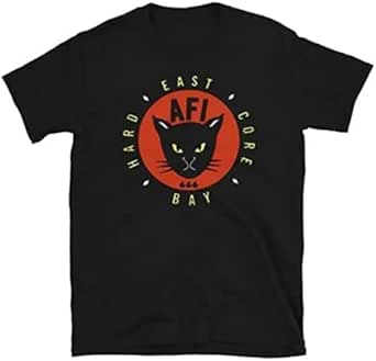 Amazon.com: AFI East Bay Hardcore Cat Face Logo Punk Band T-Shirt ...