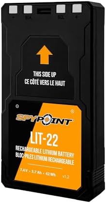 SPYPOINT LIT-22 Rechargeable 7.4V Lithium Battery Pack for Trail Camera ...
