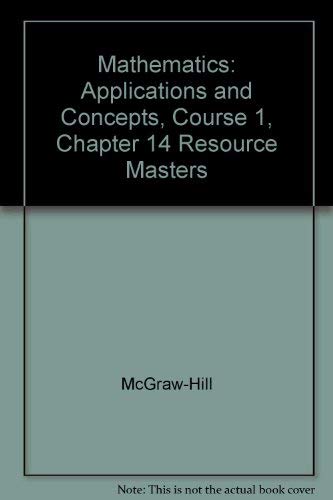 Amazon.com: Mathematics: Applications and Concepts, Course 1, Chapter ...