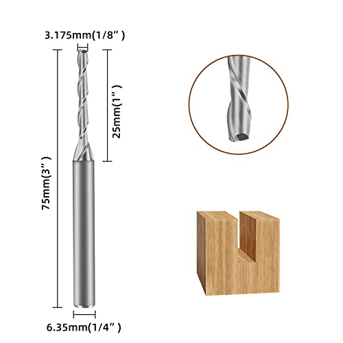 Snapklik.com : FoxAlien 1/4 Shank 2-Flute CNC Router Bits