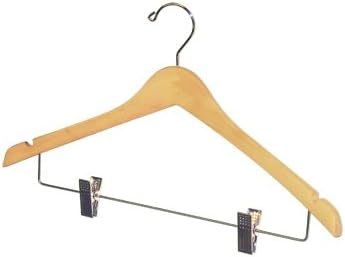 Amazon.com: Contoured Hanger with Cushioned Clips - Box of 100 : Home ...