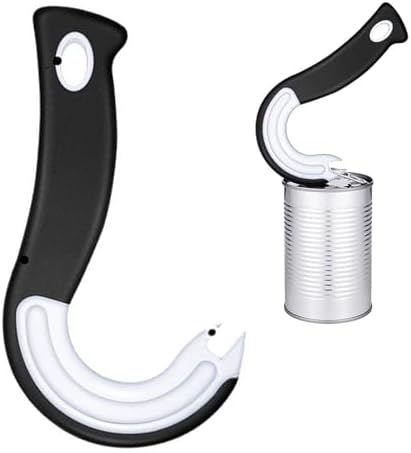 1 pcs Effortless J-Shaped Ring Pull Can Opener - Ideal Kitchen Aid for Weak Hands - Durable, Non ...