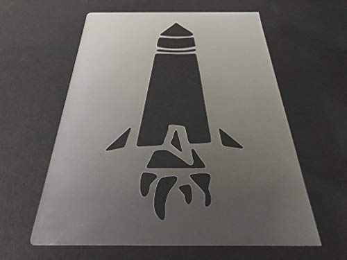 Amazon.com: Rocket Stencil #9 Reusable 10 mil Thick 8in x 10.5in sheet ...