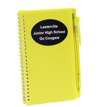 Personalized Yellow Spiral Notebook And Pen Sets - Stationery ...
