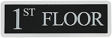 Amazon.com: Floor Sign for Wall, Clear Acrylic with Black Plastic ...