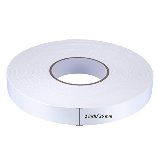 Snapklik.com : 2 Rolls Double Sided Foam Tape White PE Foam Tape Sponge ...