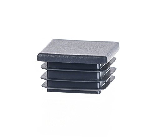 10 pcs. Square tubing end Cap 50x50 mm (2 x 2 inch) Anthracite Plastic ...