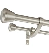 Amazon.com: Double Curtain Rods 36-72", Warm Gold Double Rod Curtain ...