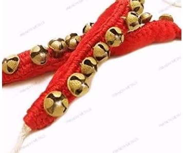 pranchi metals brass 1 line red pad ghunghroo/ghunghroo for dance/ 10 ...