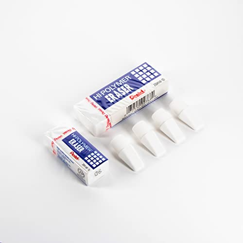 Snapklik.com : Pentel Hi-Polymer Eraser Mixed Pack 4 Cap Erasers, 1 ...