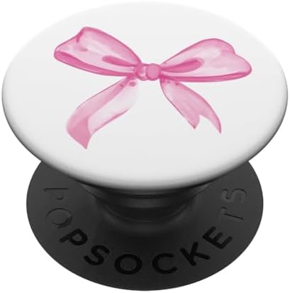 Amazon.com: Aesthetic Pink Bow in Watercolor PopSockets Adhesive ...