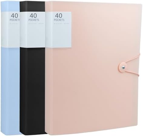 2 Pcs Total120 Pockets A4 Display Folders, A4 Display Book Folder with ...