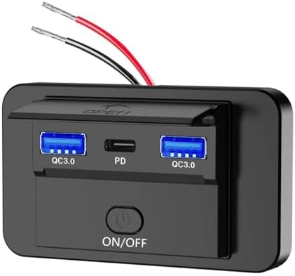 Amazon.com: 12V USB Outlet Surface Mount Lightweight PD USB C 30W and ...