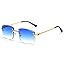 Kachawoo Lunettes De Soleil Sans Monture Carrées Couleur Progressive