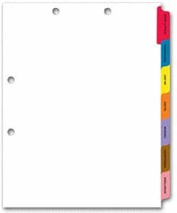 Amazon.com: Chart File Divider Side Tab Set : Everything Else