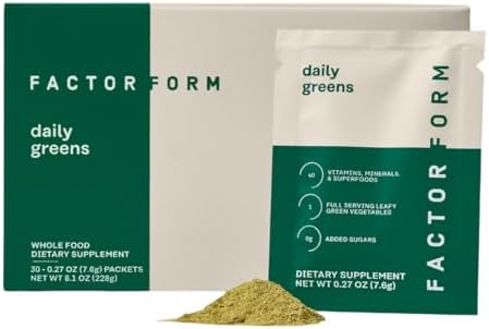 Amazon.com: FACTOR FORM Daily Greens Superfood Powder | 5 Functional ...