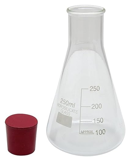 Borosilicate Glass Conical Flask with accurate Markings And durable ...