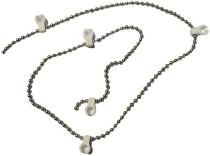Metal Bottom Chain for 89mm/3.5" Vertical Blinds - 50 clips : Amazon.co ...