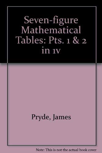 Chambers Seven Figure Mathematical Tables | Desertcart INDIA