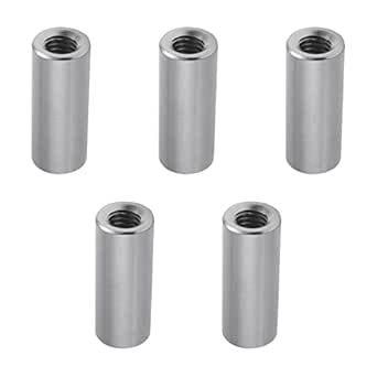 Heyiarbeit M6 Height 25mm 304 Stainless Steel Threaded Sleeve Rod Bar ...
