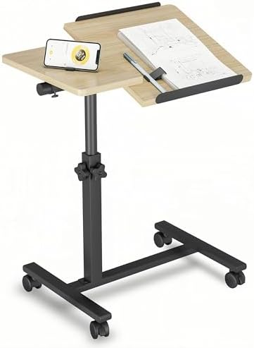 Amazon.com: TigerDad Overbed Bedside Desk Mobile Rolling Laptop Stand ...