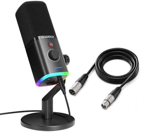 Amazon.com: MAONO XLR/USB Gaming Microphone XLR Cable Kit, PC Computer ...