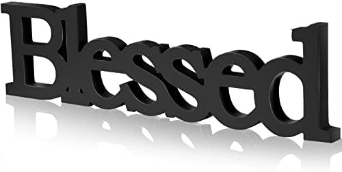 Amazon.com: Blulu Blessed Letter Table Sign Blessed Standing Letter ...