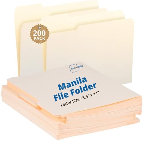 Amazon.com : Pendaflex File Folders, Letter Size, 1/3 Cut, Manila, 250 ...