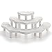 Amazon.com: Suwimut Whitewashed Wood Cupcake Stand, 3 Tier Half Moon ...