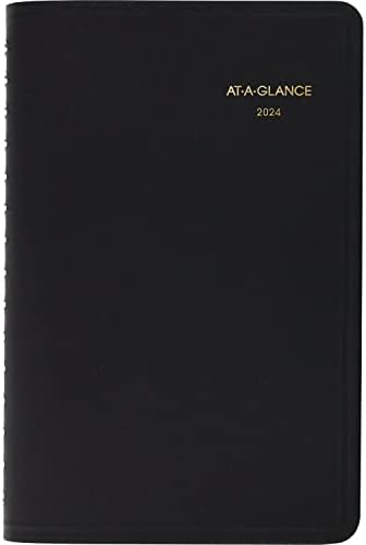 Amazon.com : AT-A-GLANCE 2024 Daily Planner, Hourly Appointment Book, 5" x 8", Small, 24-Hour ...