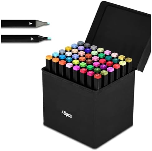 Amazon.com : WELLOKB Alcohol Markers, Dual Tip Permanent Art Markers ...