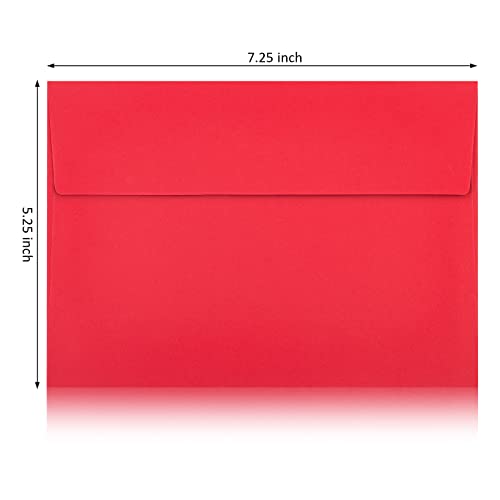 Snapklik.com : 50 Pack Red Envelopes, 5 X 7 Inch Envelopes,A7 Envelopes ...
