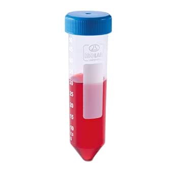 ISOLAB - Plastic Centrifuge Tube, 50 ml, Conical Bottom - Blue Screw ...