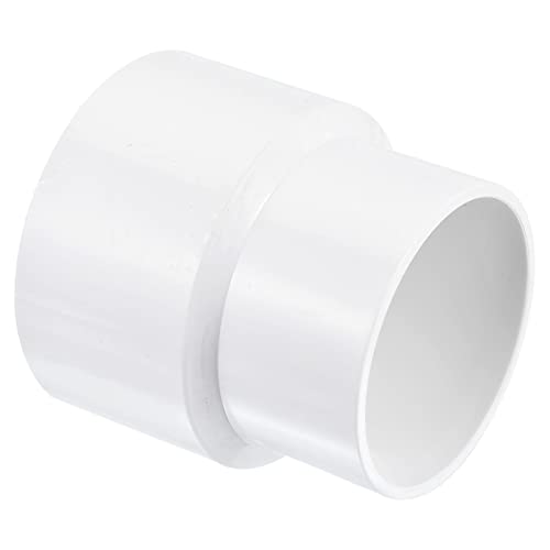 PATIKIL PVC Reducer Pipe Fitting 90mm to 75mm ID, 2 Pack Straight ...