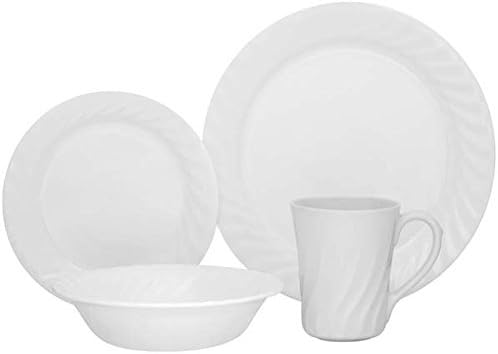 Amazon.com | Corelle Vive 16-Piece Dinnerware Set, Sculptured, Service ...