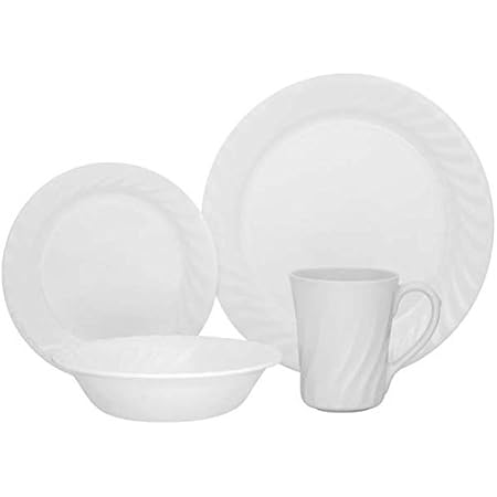 Amazon.com | Corelle Vive 16-Piece Dinnerware Set, Sculptured, Service ...