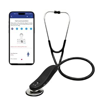 B-Arm Digital Stethoscope with Bluetooth| Includes 3 Listening Modes ...