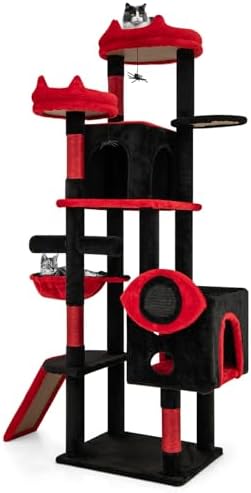 Amazon.com : Tangkula Gothic Cat Tree, Large Spooky Cat Tower with ...