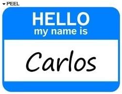 Amazon.com - Hello My Name Is Carlos - Window Bumper Laptop Sticker