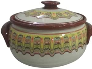 Amazon.com: Thracian Bulgarian Traditional Cooking Clay Pot (Guvech ...