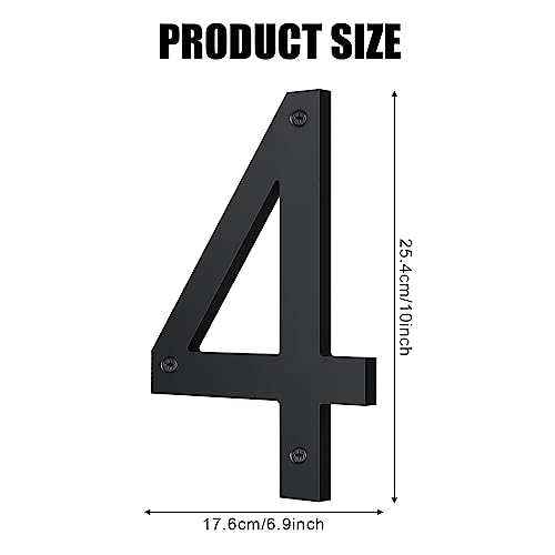 Floating 3D House Number 0-9, 10 Inch Address Numbers Acrylic House ...