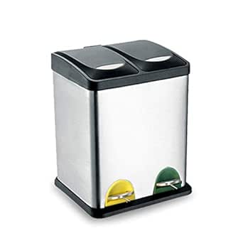 Amazon.com: Moisture Garbage Cans for Kitchen Double Compartment Trash ...