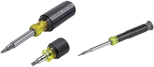 Klein Tools 11-in-1 Multi-Bit Screwdriver Set with Stubby Screwdriver ...