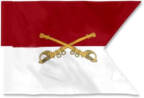 Amazon.com : Fyon Custom Armored Cavalry Guidon flag Cross Sabers flags ...