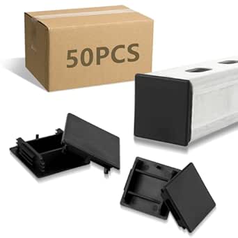 AOIGU 50PCS Safety Strut Channel End Caps,Square PVC Plastic Cap for ...