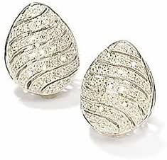 Amazon.com: Sterling Egg Shaped Hinge Snap Bar Earring With Diamonds ...