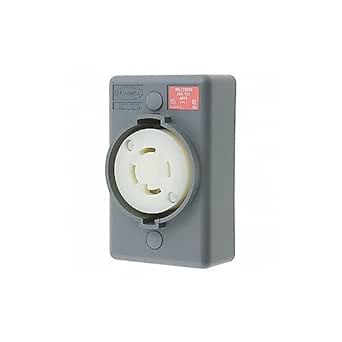 Hubbell HBL2730SR Locking Safety Shroud Receptacle, L16-30R, Surface ...