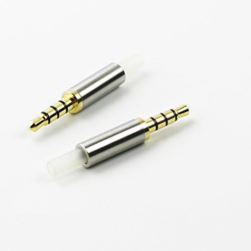 NewFantasia 2Pcs Gold 3 Pole 3.5mm Male Repair Headphone Jack Plug ...